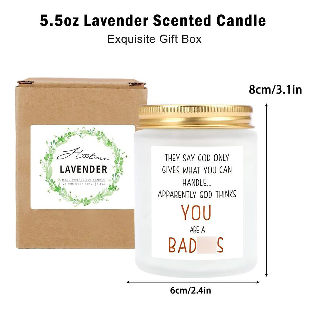 Get Well Soon Candle Gifts, Funny Breast Cancer Gifts, Surgery Recovery Presents for Women, Encouragement Gifts for Friend, Mom, Daughter, Sister, Wife, Girlfriend, Her, Him