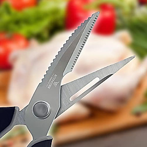 9" Premium Kitchen Shears with Detachable Blades by Better Kitchen Products, Stainless Steel, All Purpose Come Apart Utility Scissors, Heavy Duty Kitchen Scissors, Meat Scissors, Poultry Shears