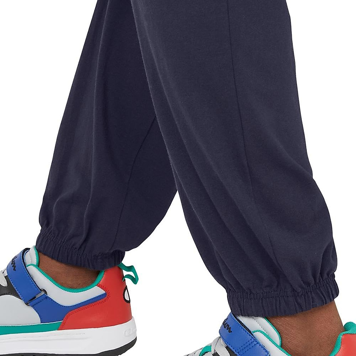 Champion Men's Everyday Fitted Ankle Cotton Pants, 31.5" Inseam, Cotton Knit Pants Left Hip "C" Logo, Cotton Warm-Up Pants