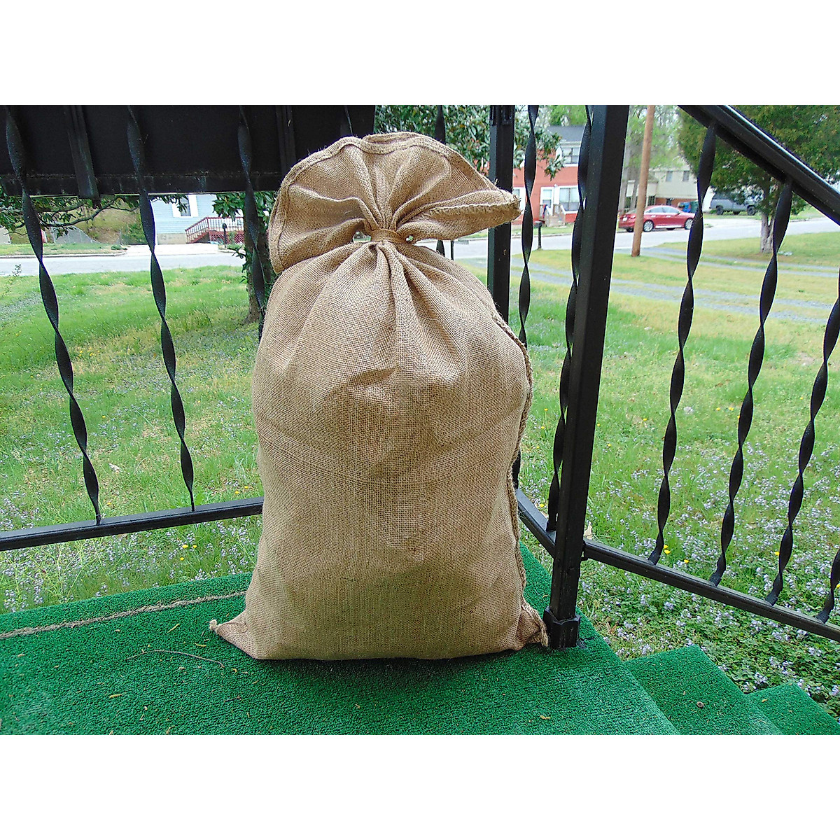 4 Pack Premium Large Burlap sack Bags | 4Piece Set | 24 x 40 inch | New Coffee Bag | Potato Bag | Sack Race | Seed Preserve Sack | Natural Jute Product | made by 10 Ounce Burlap Fabric (4)