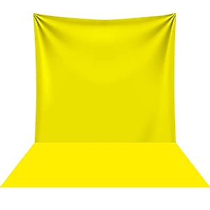 CapiSco 5x7ft Yellow Photography Booth Backdrop Professional Black Portrait Screen Background for Newborn Baby Child Adult Portrait Photoshoot Backdrop Photo Studio Props DEVC12BB-5X7