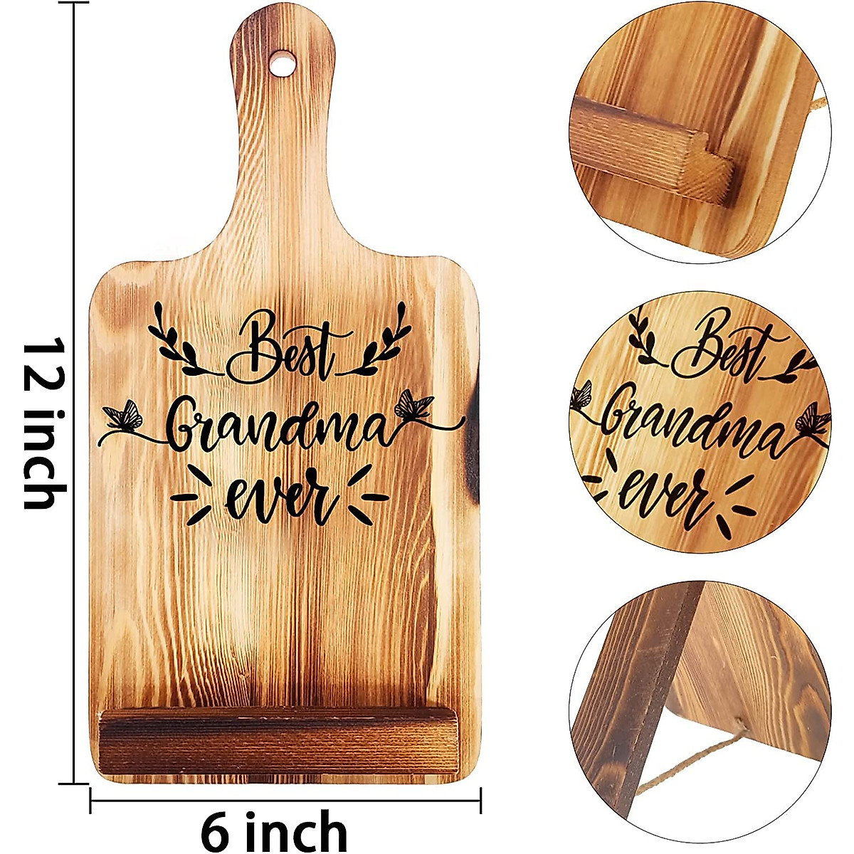 Gifts for Grandma - Cookbook Stand Recipe Book Holder - Unique Kitchen Decor Cookbook Holder Gifts for Women - Personalized Mother 's Day, Christmas, Birthday, Anniversary, Thanksgiving Gift for Her