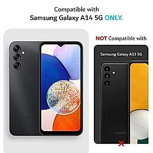 TUDIA Slim Grip Designed for Samsung Galaxy A14 5G Case (2023), [LINNGrip] Shockproof Lightweight Non-Slip Soft TPU Ultra Slim Protection for Galaxy A14 5G Phone Case (Black)