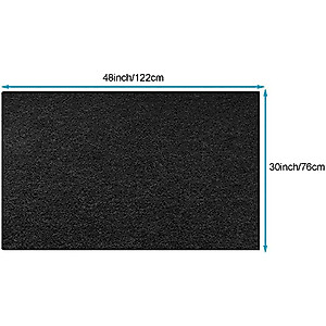 Fireplace Rug Fire Resistant Rectangular Fireproof Hearth Pads Polyester Trim Non Slip Wood Stove Mat, Protects Floors Patio from Sparks Embers