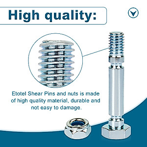 Shuisen Snowblowers Shear Part 303160355P / 303160355 Compatible with Powersmart Snow Blower Shear Pins Set - 4 Pack