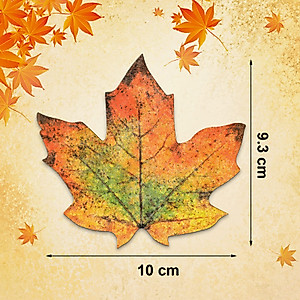 Parchment Fall Leaves Thanksgiving Cheese Paper Parchment Leaves Decorative Paper for Plate Table Charcuterie Boards Food Serving Decoration (50 Pcs)