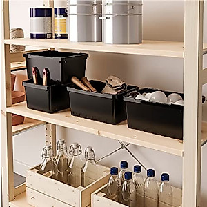 UPPSNOFSAD Storage Organizer Box Black 9 ¾x6 ¾x4 ½ "/1 Gallon (Pack of 2)