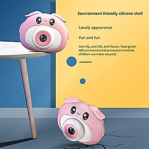 Niaviben Digital Camera for Kid's Cute Cartoon 1080p HD Mini Front and Rear Dual Camera Children's Digital Camera Blue