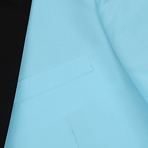Cloudstyle Mens 3 Piece Suit Prom Colour Fashion Blazer Single Breasted Vest Jacket Pants Sky Blue