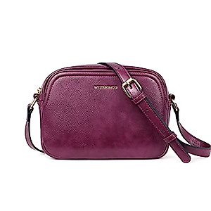 WESTBRONCO Crossbody Bag for Women Vegan Leather Wallet Purses Satchel Shoulder Bags Small Size