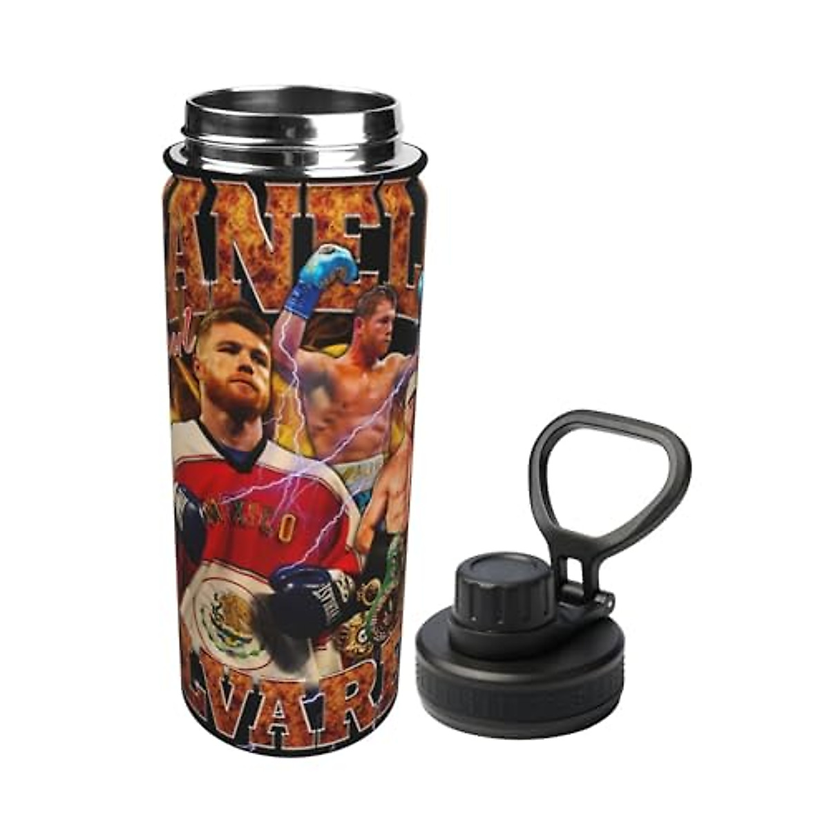 Eevikion Canelo of Alvarez Stainless Steel Insulated Tumbler Sports Water Bottle Hot and Cold Travel Cup 18oz