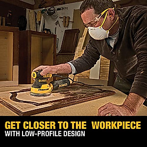 DEWALT 20V MAX Orbital Sander Kit, 5 inch, 3 amp, Corded, 12,000 OPM (DWE6421K)
