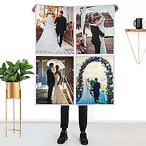 Custom Blanket With Photo Text Personalized Throw Blanket For Baby Mother Father Adult Friends Lovers Dog Pets Birthday Anniversary Wedding Gifts Flannel Blanket Mother's Day Father's Day Christmas