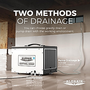 ALORAIR Crawl Space Dehumidifier, 120 PPD Energy Star Crawlspace Dehumidifiers with Drain Hose and Pump for Basement, Portable Compact Auto Defrost Under House Industry Commercial Dehumidifier