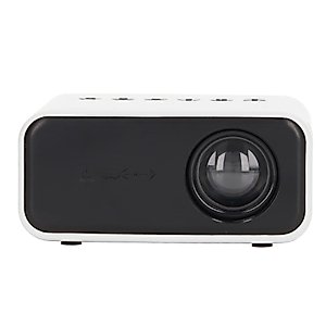 Mini Projector, Portable Multimedia Home Theater Movie Projector Micro Mobile Phone Same Screen 1080P Full HD Projector for Laptop TV Phone Tablet(White US Plug)