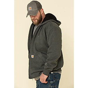 Carhartt mens Hoodie Sweatshirt, Carbon Heather, Medium US
