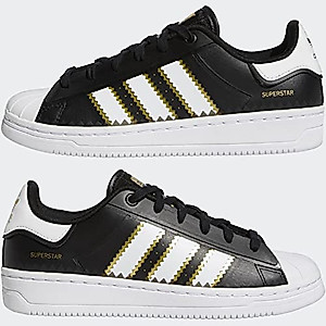 adidas Originals Women's Rich Mnisi Surperstar Ot Tech Low Shoes, Casual Leather Sneakers, Core Black/Cloud White/Gold Metallic, 9.5