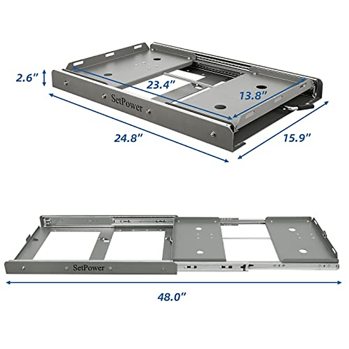 Setpower Slide Mount for AJ Series Portable Refrigerator Freezer, Designed AJ30, AJ40, AJ50
