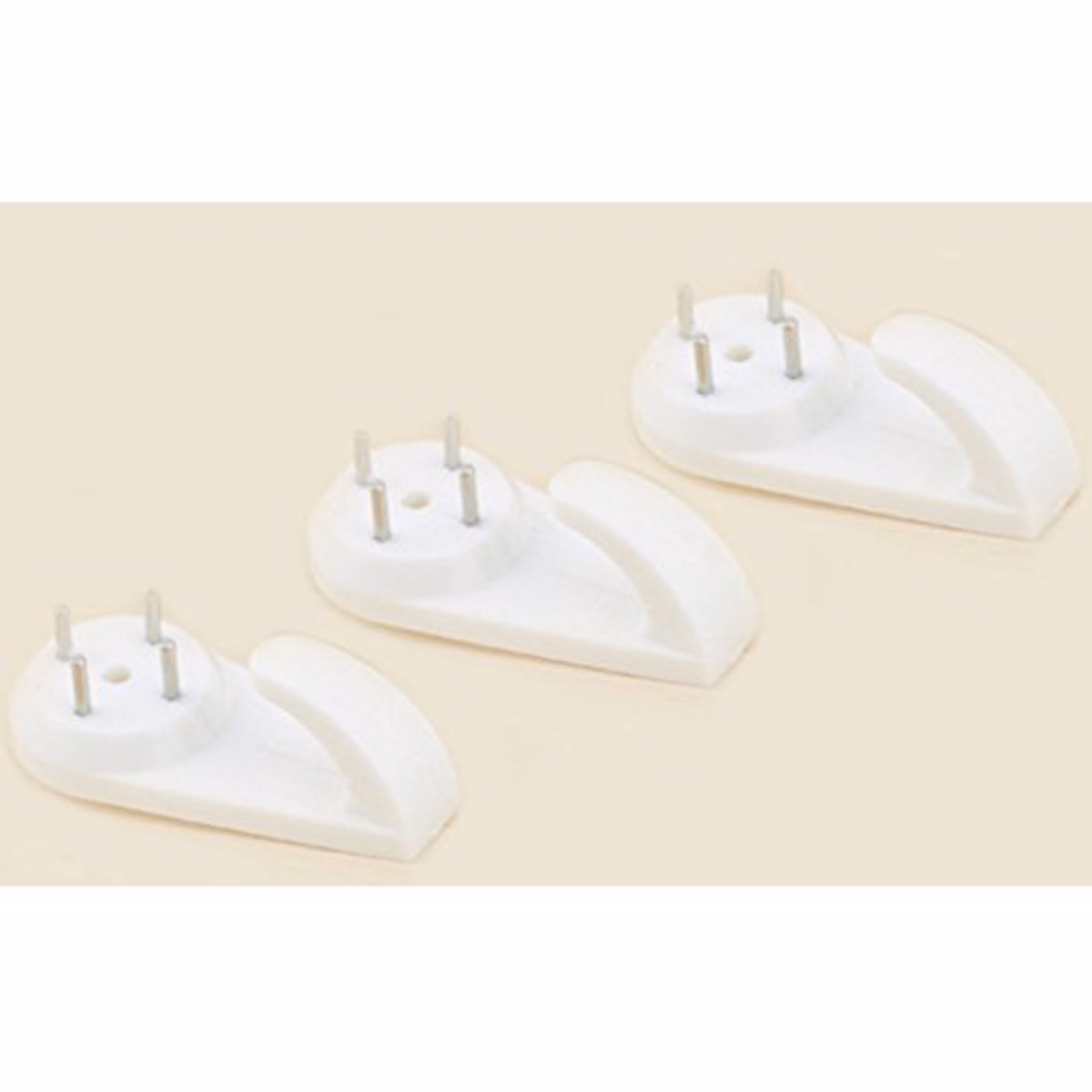 20PCS White Durable Assorted Concrete Hard Wall Photo Album Picture Hanging Kit Picture Frame Nail Hook Hanger Plastic Wall Hook Seamless Nail