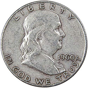 1960 D Franklin Half Dollar AG About Good 90% Silver 50c US Coin Collectible