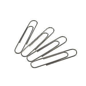 LQJ Pro Paperclips Nonskid Large Sturdy 2” Length Paper Clips with Ridges Non Skid Heavy Duty Tight Grip Thick Rust Proof Reusable Metal Bright Silver for Home Office School 100 Pack