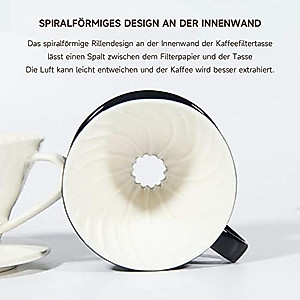 Pour Over Coffee Makers Ceramic Coffee Dripper V60 size 01 White