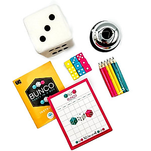 University Games | Bunco Party in a Box Game, for Ladies Night with The Girls, Complete with Fuzzy Die! for 2 to 12 Players Ages 8 and Up, White