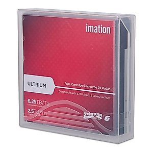 imation 1/2" Ultrium LTO-6 Cartridge, 2538 ft, 2.5TB Native/6.25TB Compressed