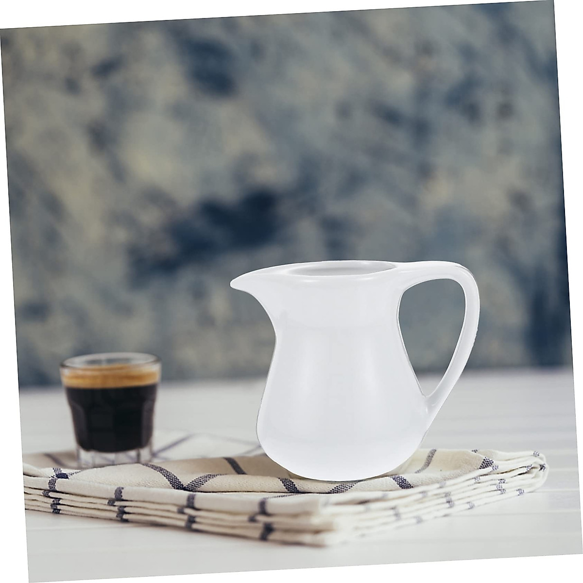 Cabilock 1Pc ceramic milk cup ceramic serving pitcher gravy pourer sugar containers for countertop coffee creamer pitcher gravy saucer soy sauce dish Latte milk frother ceramics white Honey