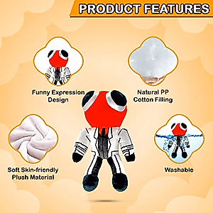 TwCare Rainbow Red Plush Toy for Kids Adults, Playing with Friends Family, Soft Stuffed Animal Plushie Toys, Plushies Birthday Thanksgiving Christmas Festival Night Party Favor Supplies Game Fans