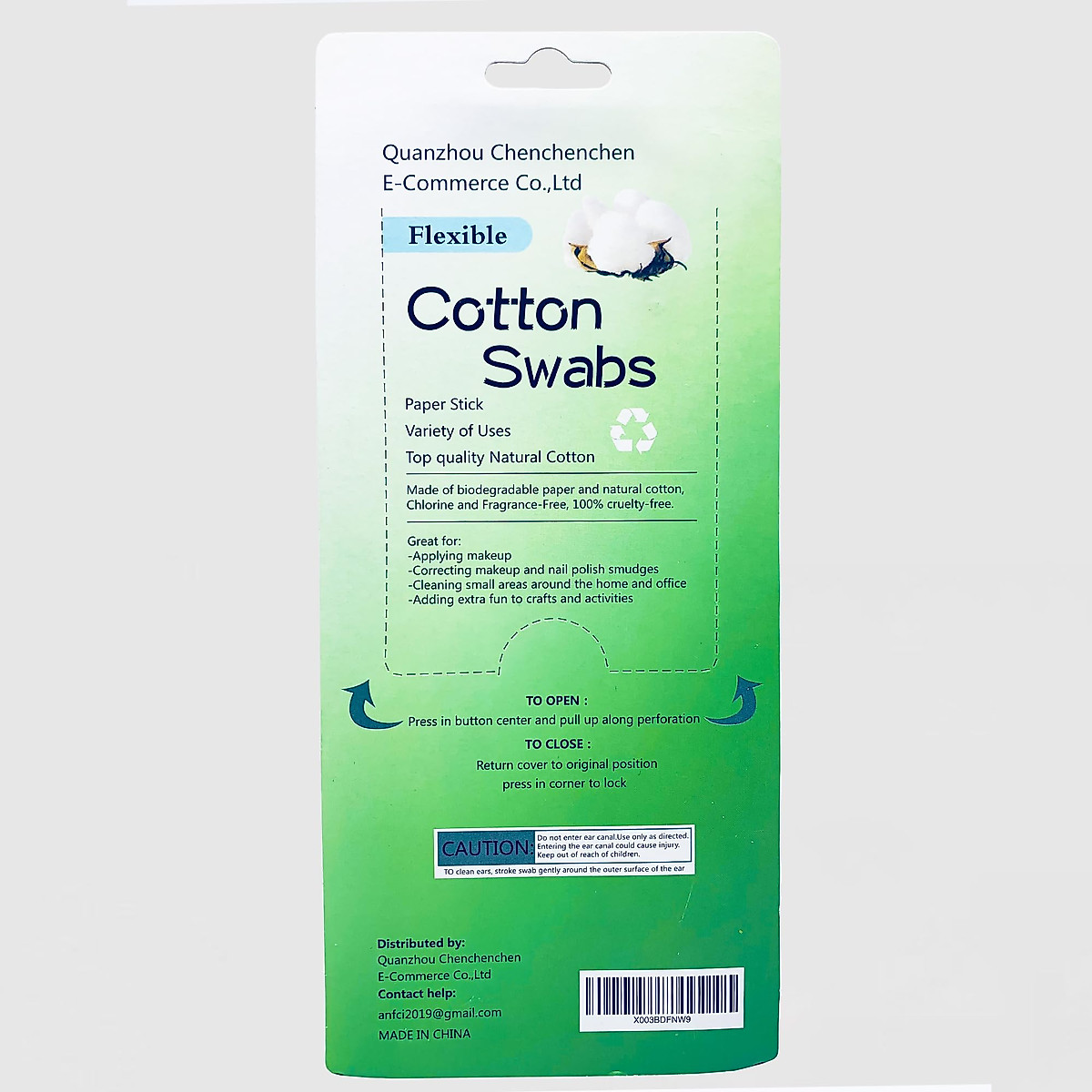 Natural Paper Cotton Swabs 500ct, Double Tips Cotton Buds for Personal Care