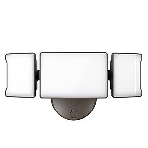 Olafus 60W Flood Lights Outdoor, Switch Controlled 6000LM LED Security Lights, IP65 Waterproof Outside Floodlights, 6500K Exterior Flood Light Fixture Wired for House Yard Porch Eave Brown