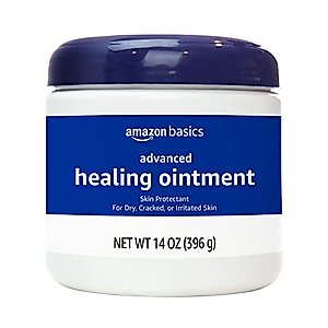 Amazon Basics Healing Ointment and Skin Protectant for Dry & Cracked Skin, Fragrance Free, 14 Ounce, Pack of 1