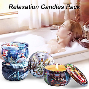 Christmas Scented Candles Gift Set, Bulk Christmas Gifts Small Candles 8 Pack, Christmas Gifts for Coworkers Women Mom, 2.5oz Portable Candle Set for Birthday Thanksgiving Christmas Decorations