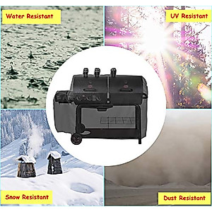 ProHome Direct Heavy Duty Waterproof Grill Cover for Char-Griller Duo 5050/5650 Gas and Charcoal Dual Fuel Grill Without Side Fire Box,Black