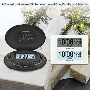 DreamSky Vibrating Alarm Clock for Heavy Sleepers - Auto Set Bed Shaker Alarm Clock Under Pillow for Hearing Impaired, Bedroom, Travel, Rechargeable Battery Operated, Cordless, Auto DST, LCD Backlight