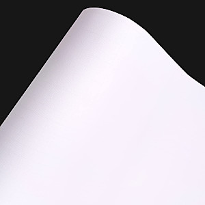 Yifasy Shelf Liner White Self-Adhesive Solid Color Drawer Cabinet Paper Line Workspace Organizers 118x17.7 Inch