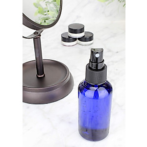 Cornucopia 4oz Blue PLASTIC Fine Mist Spray Bottles (12-Pack); BPA-Free Plastic Spritzer Bottles, Labels Included; PET #1 Plastic Bottles