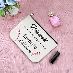Sfodiary Baseball Lover Gift for Women Makeup Bag Baseball Theme Gift Baseball Gift for Girls Cosmetic Bag Best Friend Birthday Gift for Her Thank You Gift Graduation Gift Travel Cosmetic Pouch