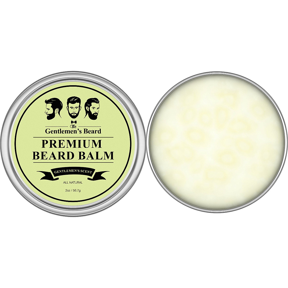 The Gentlemen's Beard Premium Beard Balm - Gentlemen’s Scent - Leave-in Conditioner & Softener - All Natural - Styles, Strengthens, Thickens & Softens Promoting Healthier Beard & Mustache Growth