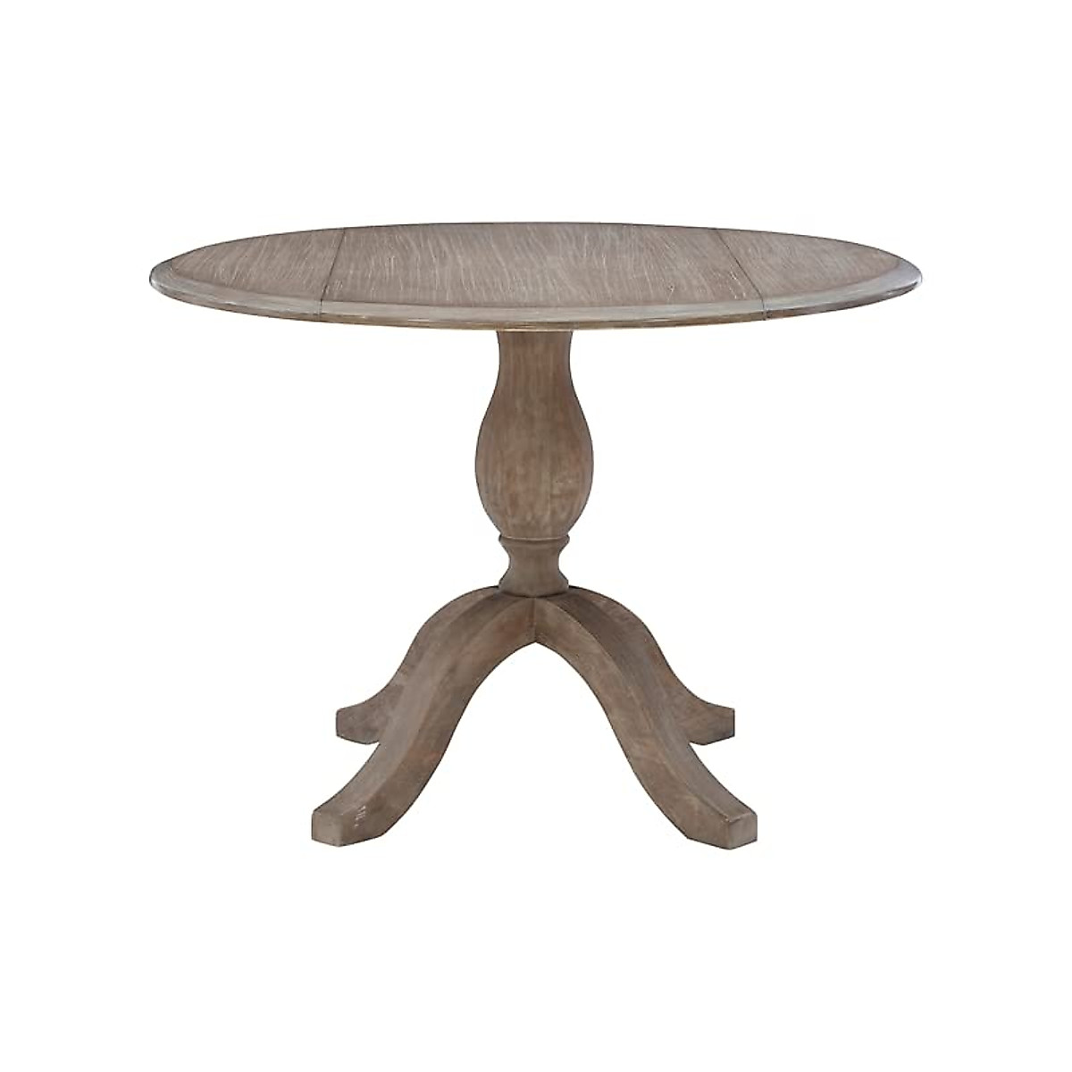 BOWERY HILL Transitional Wood Drop Leaf Dining Table in Antique Rustic Brown
