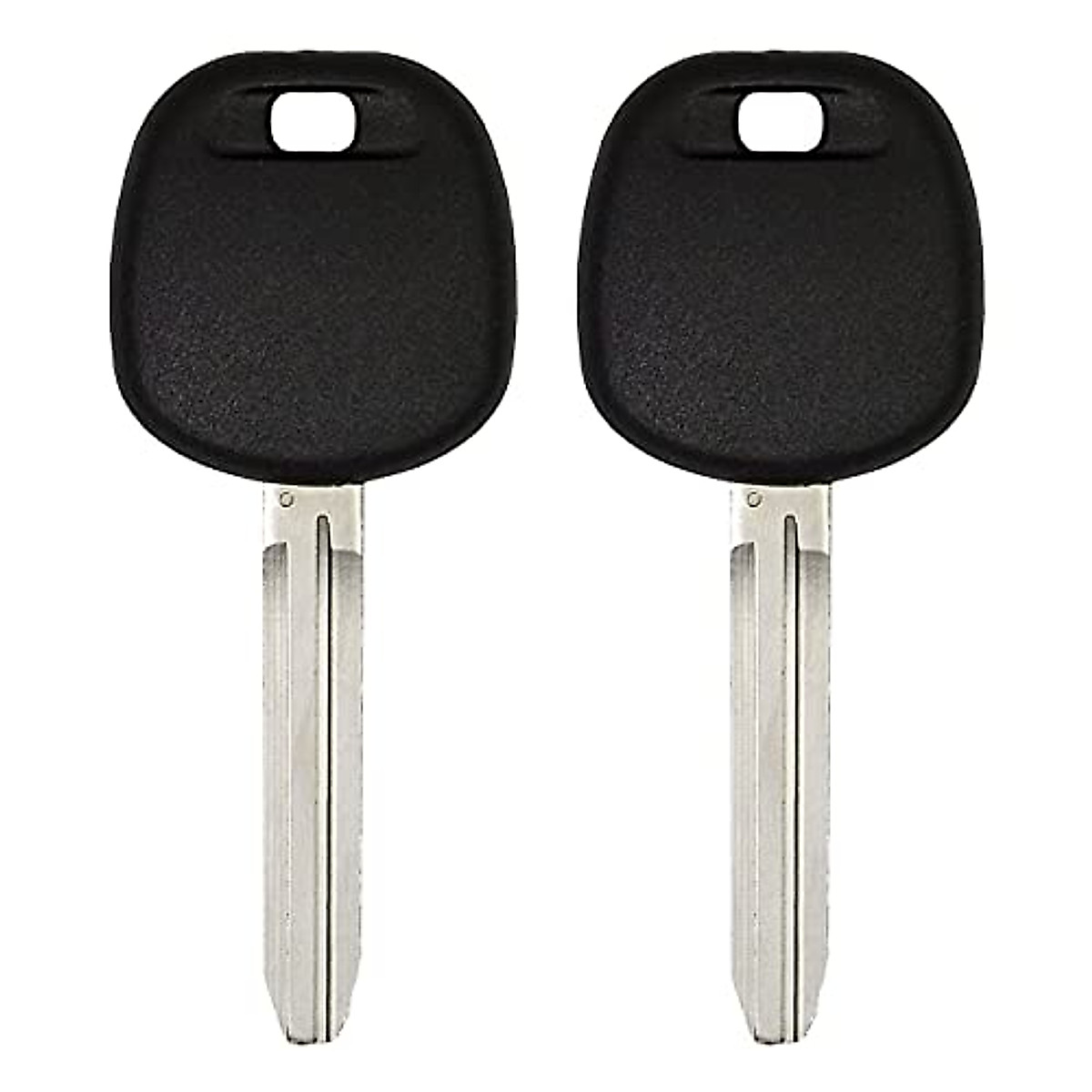 Keyless2Go Replacement for 2 New Uncut Transponder Ignition Car Key for Select Toyota Vehicles TOY44D-PT