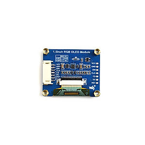 1.5inch RGB OLED Display Module 128x128 16-bit High Color SPI Interface SSD1351 Driver for Raspberry Pi/Jetson Nano Examples Provided