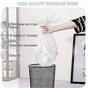 120 Counts Small Trash Bags, 1.2 Gallon Small Garbage Bags with Tear & Leak Resistant Biodegradable 5 Liter Mini Compostable Strong Bathroom Trash Bags, Recycling Eco-Friendly Trash Can Liner (white)