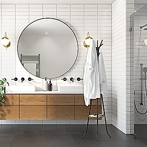 Simple Houseware Freestanding Coat Rack With Shelf, Black