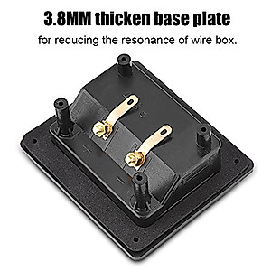 Speaker Terminal Box, DIY 2-Way Speaker Binding Post Terminal Cable Connector Box Subwoofer Plug Acoustic Components