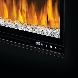 Napoleon Alluravision Slimline 60 Wall Mount Electric Fireplace - Multi-Color Flames with Large Crystal Cubes and Natural Looking Driftwood Logs - with Remote Control - NEFL60CHS-1