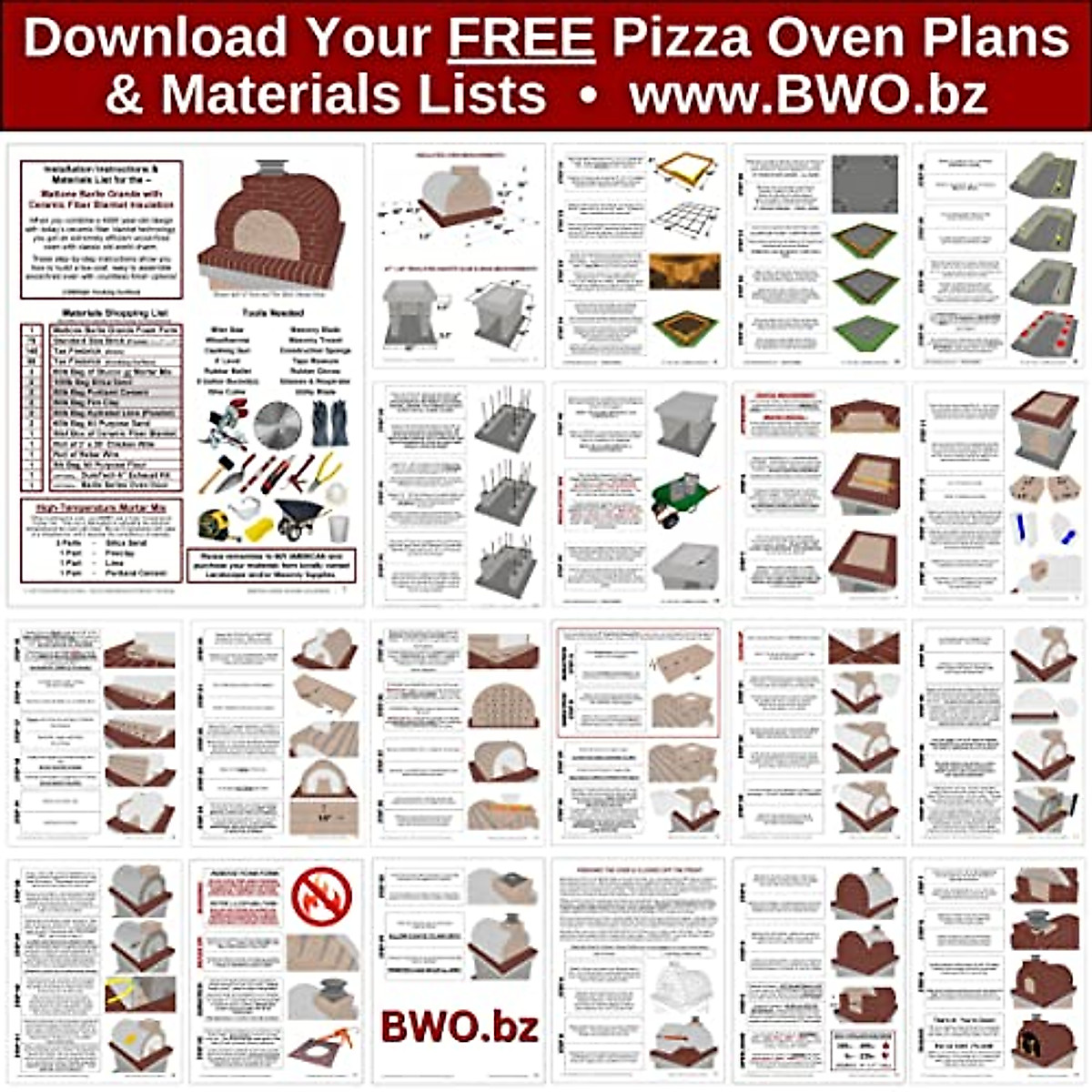 Brick Pizza Oven • Wood Fired Pizza Oven - Build a LARGE brick oven in your backyard with the foam Mattone Barile Grande DIY brick oven form and locally sourced masonry materials.