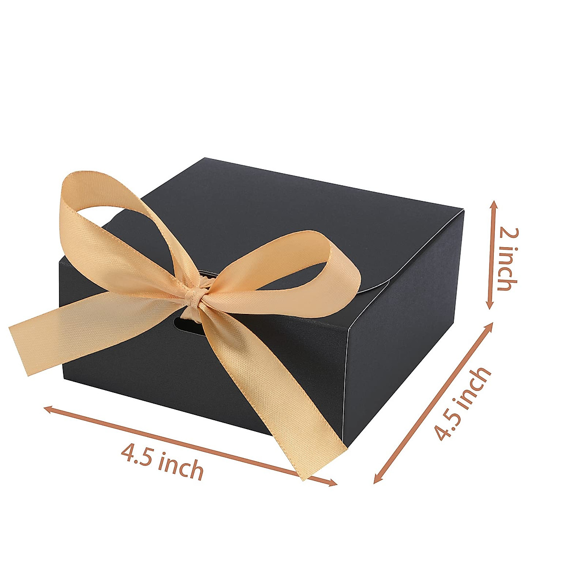 Haroloen Gift Boxes with Lids for Present, Christmas, Birthday, Valentines, Party, Graduation, Bridesmaid Proposal Box, Groomsman Box for Gifts (Small (10 pcs), Black (Shimmer))