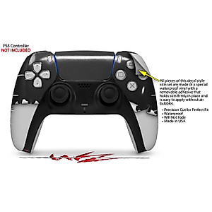 WraptorSkinz Skin Wrap compatible with Sony PS5 DualSense Controller Ripped Colors Black Gray (CONTROLLER NOT INCLUDED)